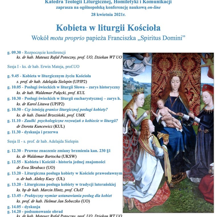 „Kobieta w liturgii Kościoła. Wokół motu proprio papieża Franciszka ...